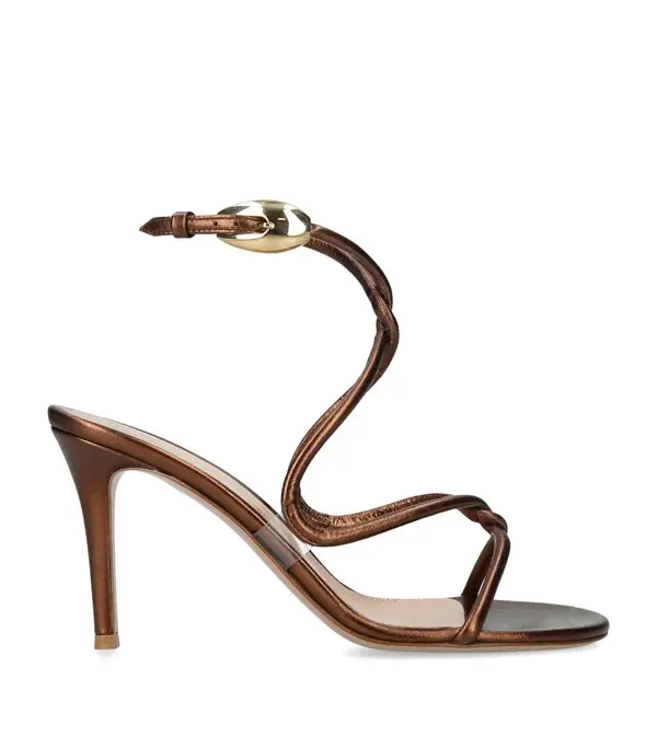 GIANVITO ROSSI Black Mamba Heeled Sandals 85 - Brown