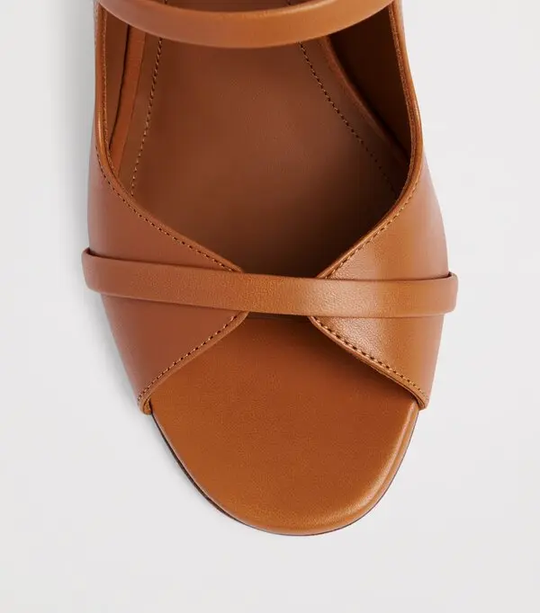 MALONE SOULIERS Leather Norah Heeled Sandals 70 - Brown