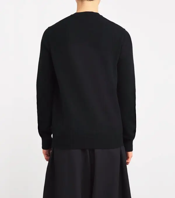 Play Comme Des Garcon Wool Heart Cardigan