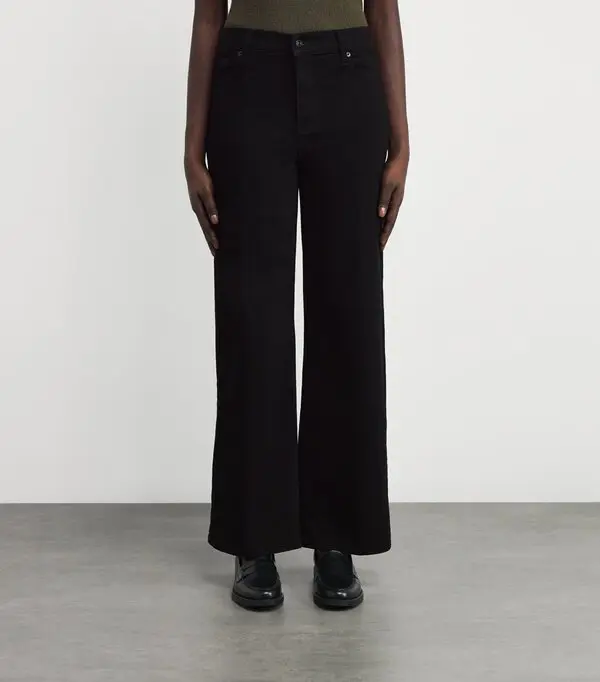 FRAME Le Slim Palazzo Wide-leg Jeans - Black