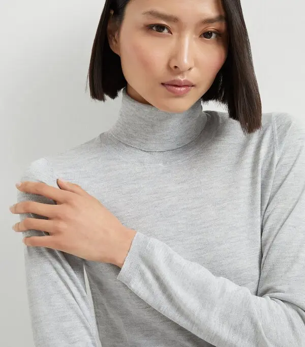 Brunello Cucinelli Cashmere-silk-blend Rollneck Sweater - Grey