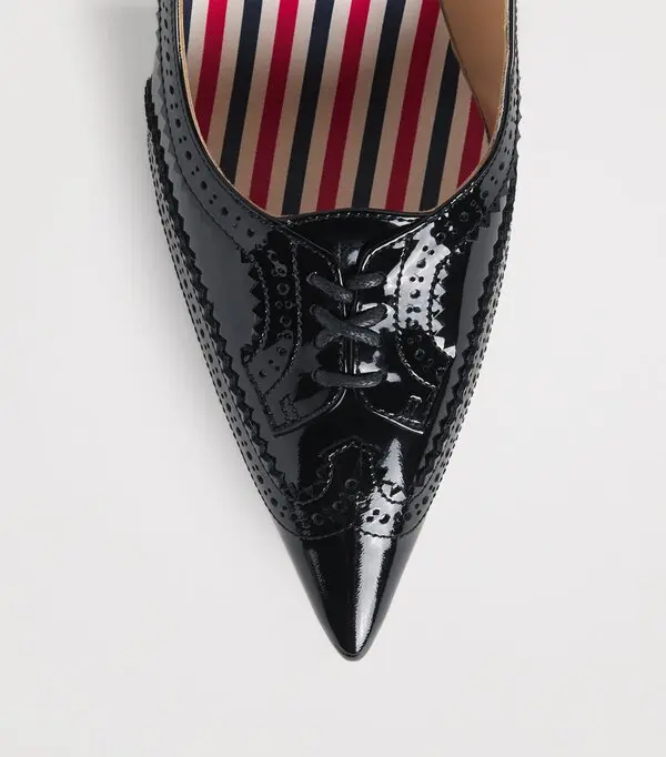 Thom Browne Patent Leather Wingtip Pumps 90