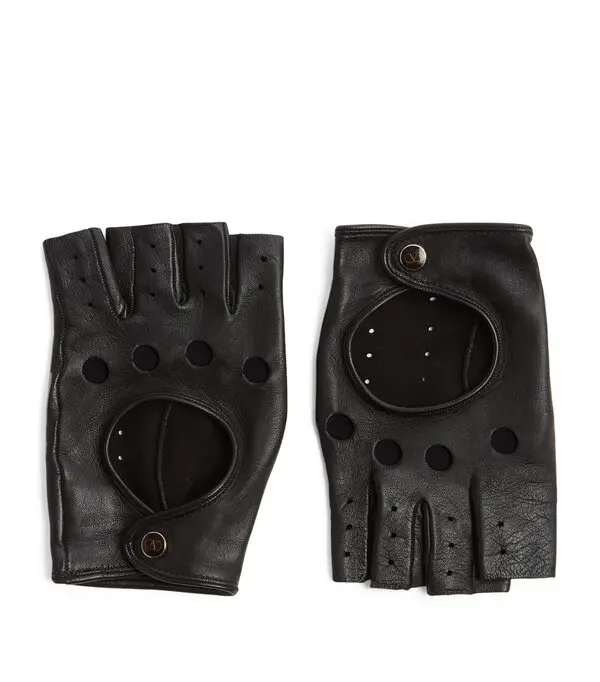 Valentino Garavani Lambskin Fingerless Gloves - Black