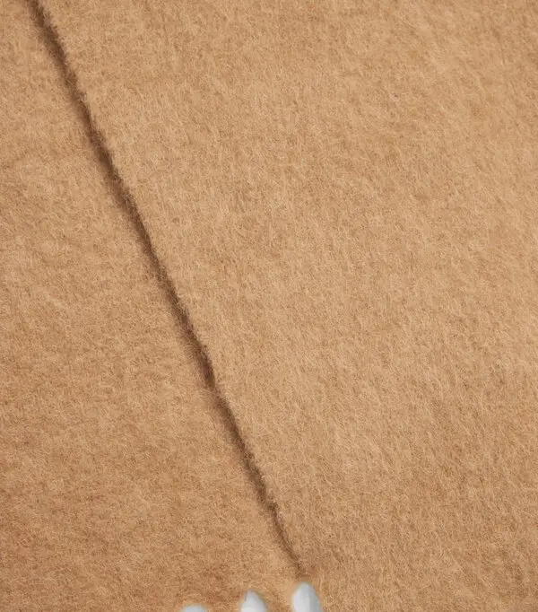 AMI Paris Alpaca-blend De Coeur Scarf - Beige