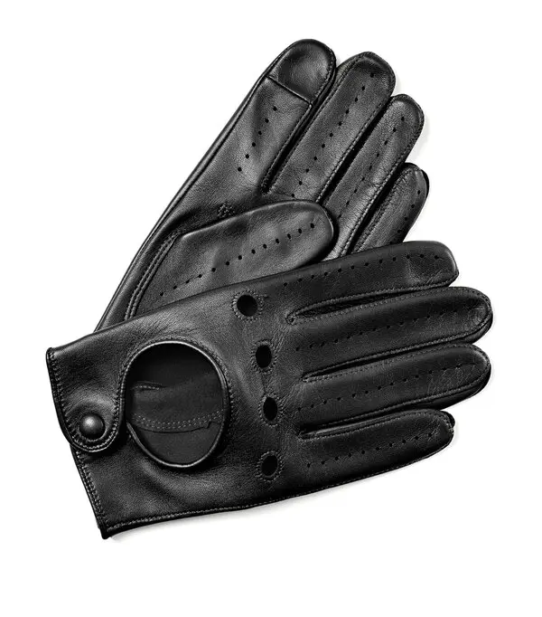 ASPINAL OF LONDON Nappa Leather Driving Gloves - Black