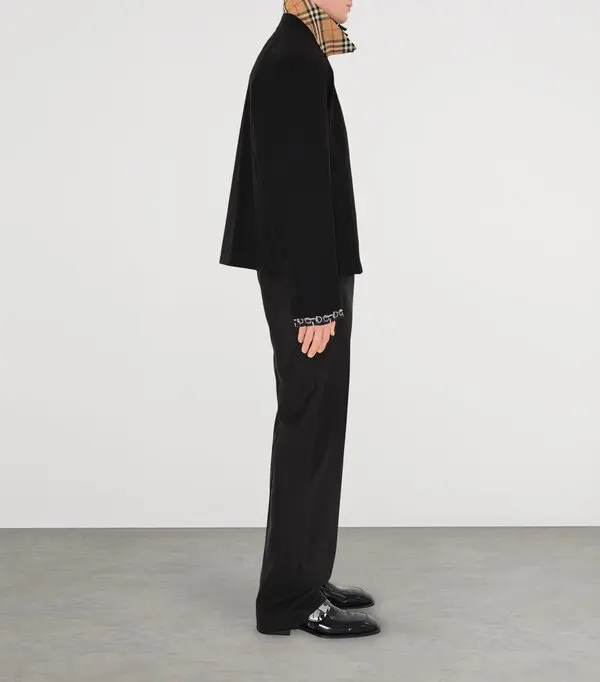 Burberry Cotton Gabardine Harrington Jacket - Black