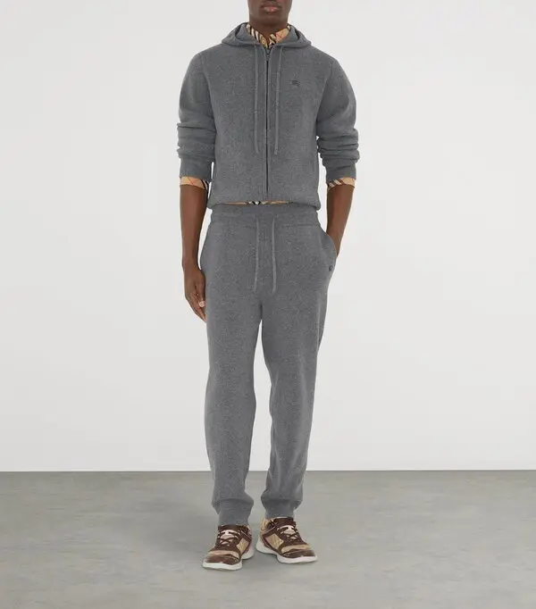 Burberry Cashmere-blend Logo Sweatpants