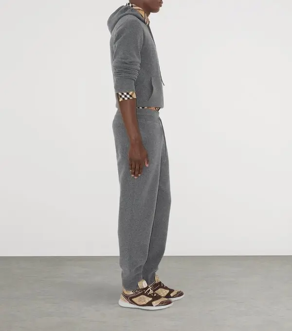 Burberry Cashmere-blend Logo Sweatpants