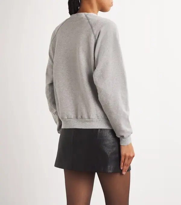 MOTHER Cotton The Biggie Concert Sweatshirt - Grey