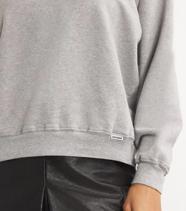 MOTHER Cotton The Biggie Concert Sweatshirt - Grey