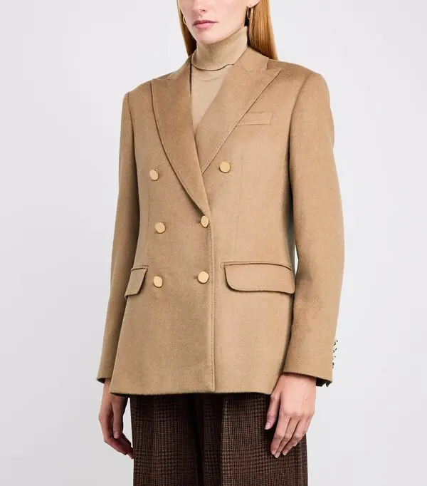Max Mara Camel Hair Double-breasted Blazer