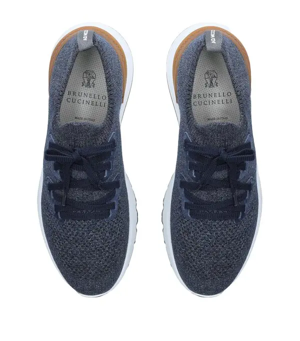 Brunello Cucinelli Lace-up Knit Sneakers
