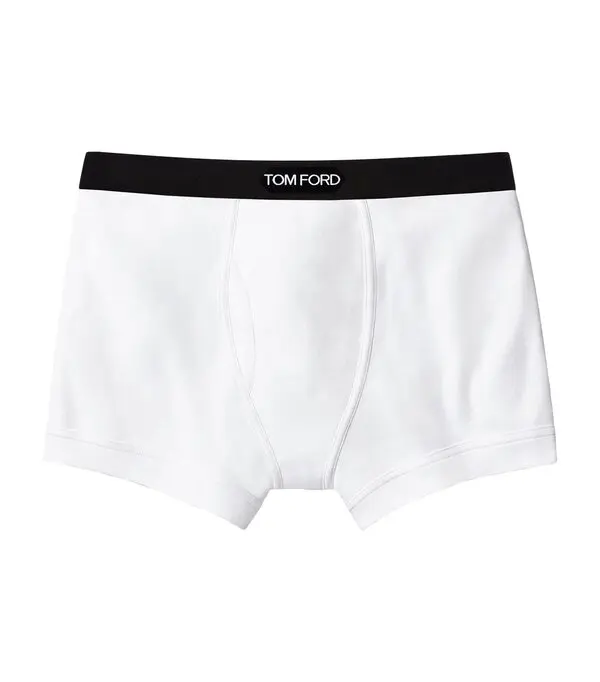 TOM FORD Stretch-cotton Logo Boxers - White