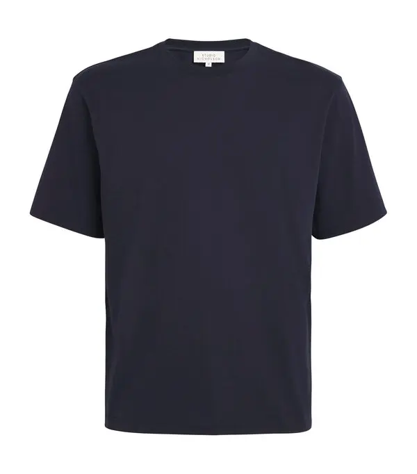Studio Nicholson Cotton Bric T-shirt - Navy
