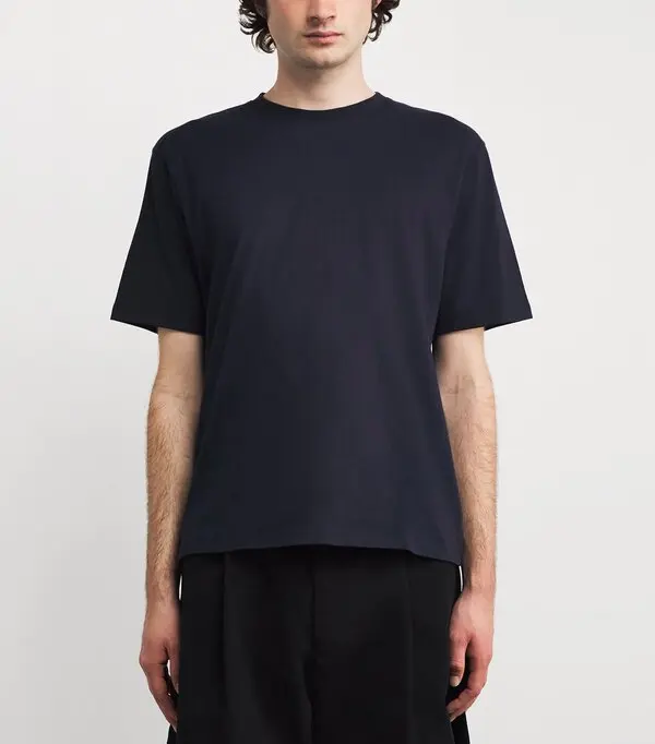 Studio Nicholson Cotton Bric T-shirt - Navy