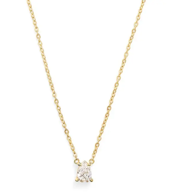 Harrods Diamond And Yellow Pendant Necklace - Gold