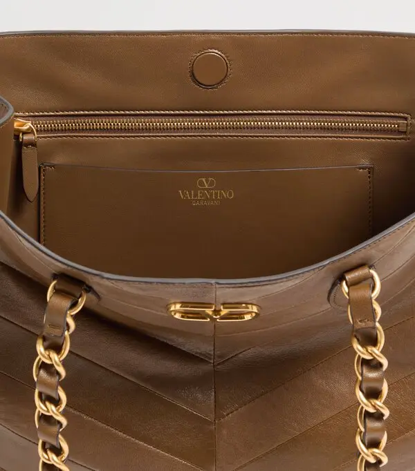 Valentino Garavani Lambskin Laseine Tote Bag