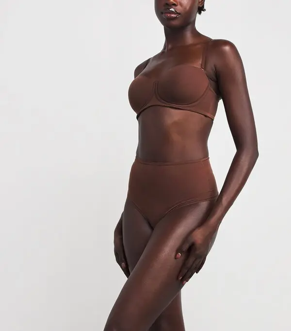 SKIMS Fits Everybody High-rise Thong - Brown