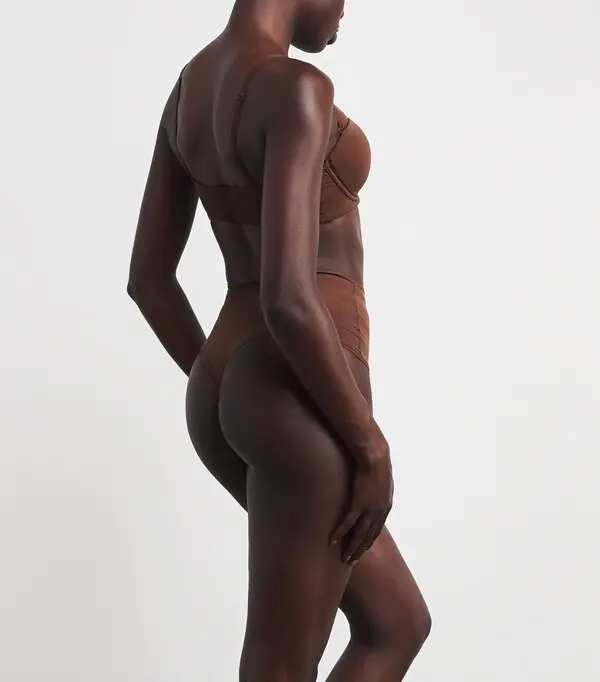 SKIMS Fits Everybody High-rise Thong - Brown