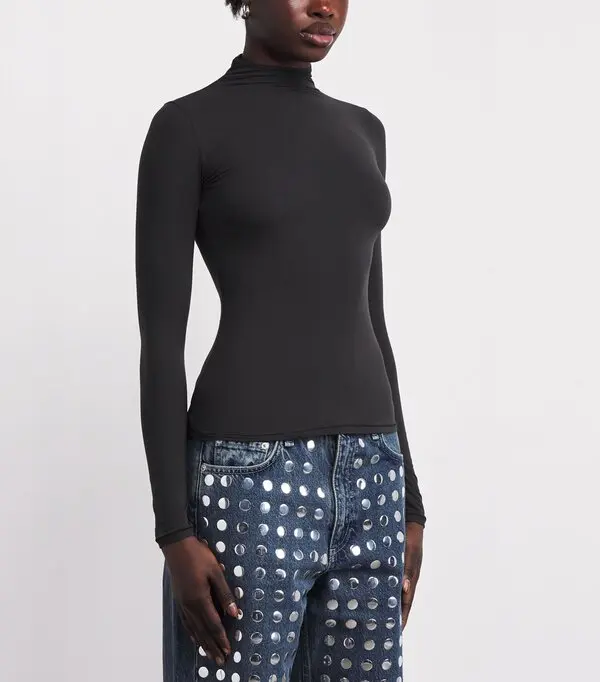 SKIMS Fits Everybody Rollneck Top - Black