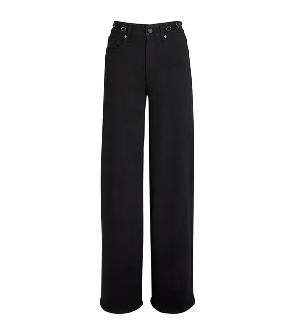 Paige Sasha Wide-leg Jeans - Black