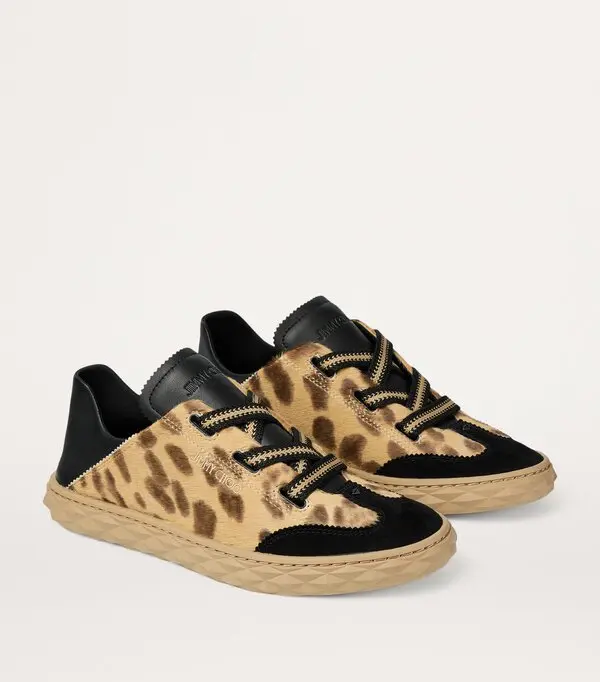 JIMMY CHOO Diamond Light Flex Leather Sneakers - Beige