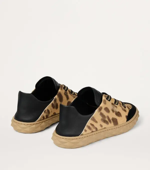 JIMMY CHOO Diamond Light Flex Leather Sneakers - Beige