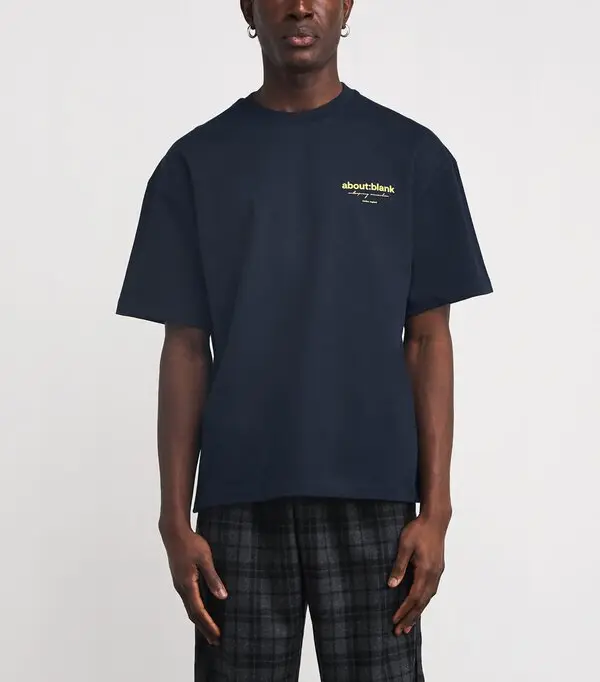 ABOUT:BLANK Cotton Logo T-shirt - Navy