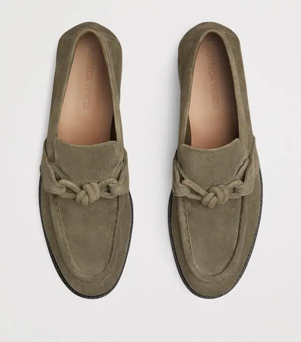 Bottega Veneta Astaire Suede Loafers - Green
