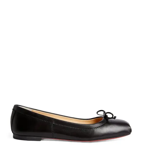 CHRISTIAN LOUBOUTIN Mamadrague Leather Ballet Flats - Black