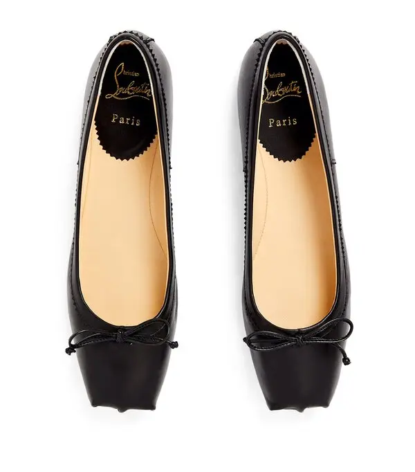 CHRISTIAN LOUBOUTIN Mamadrague Leather Ballet Flats - Black