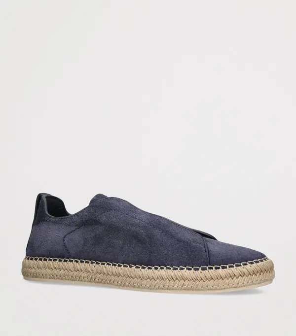 Zegna Suede Triple Stitch Espadrilles