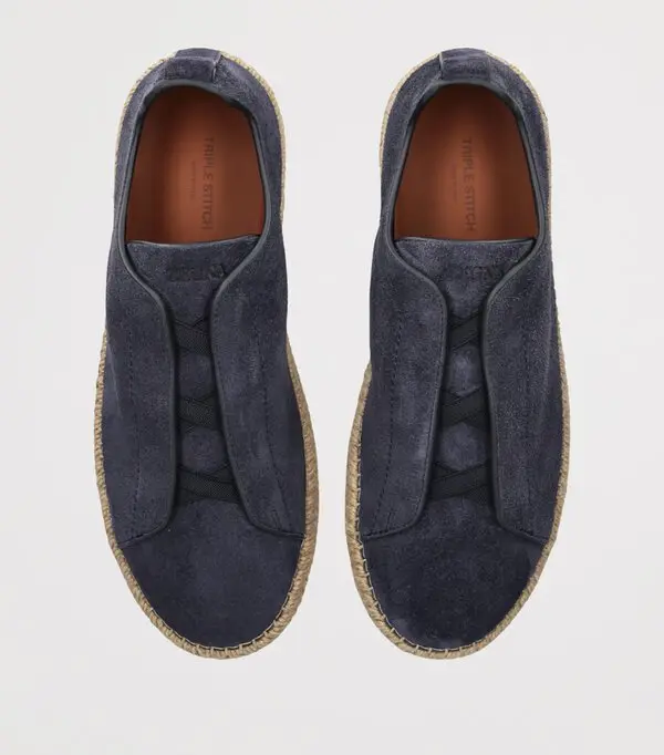 Zegna Suede Triple Stitch Espadrilles