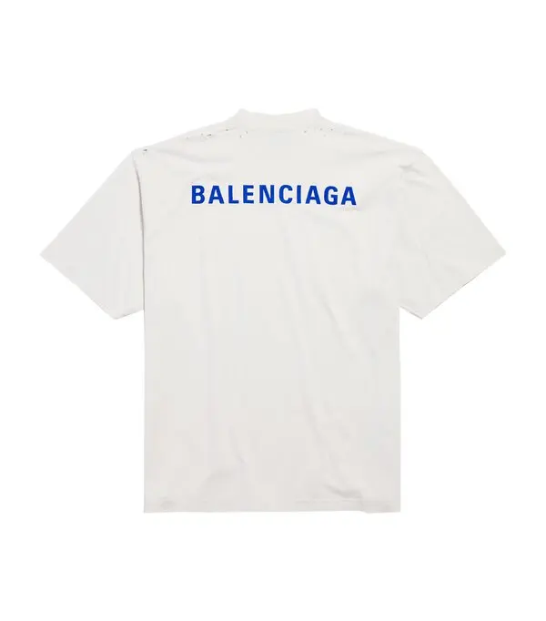 Balenciaga Cotton Logo T-shirt - Gold
