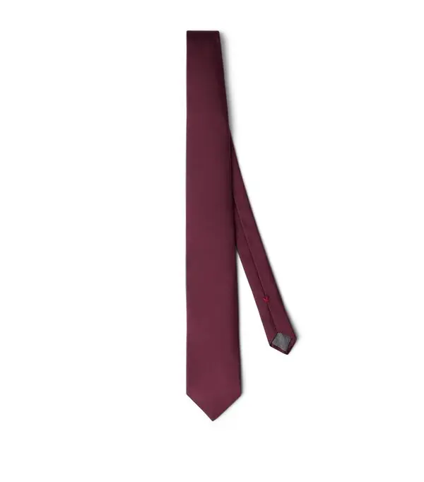 Brunello Cucinelli Silk Jacquard Neck Tie - Red