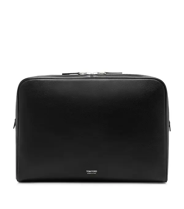 TOM FORD Leather Portfolio Pouch - Black