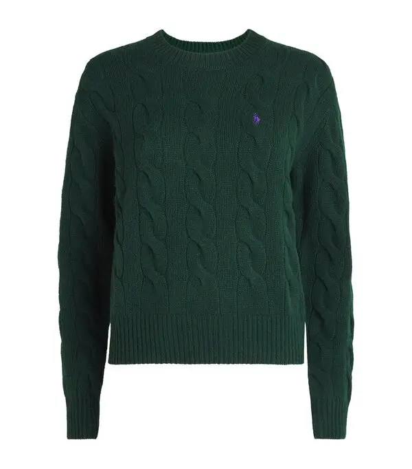 Polo Ralph Lauren Wool-cashmere Cable-knit Sweater - Green