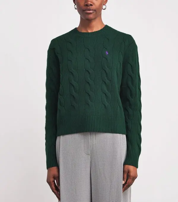 Polo Ralph Lauren Wool-cashmere Cable-knit Sweater - Green