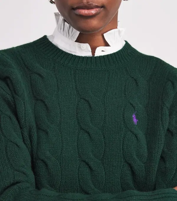 Polo Ralph Lauren Wool-cashmere Cable-knit Sweater - Green