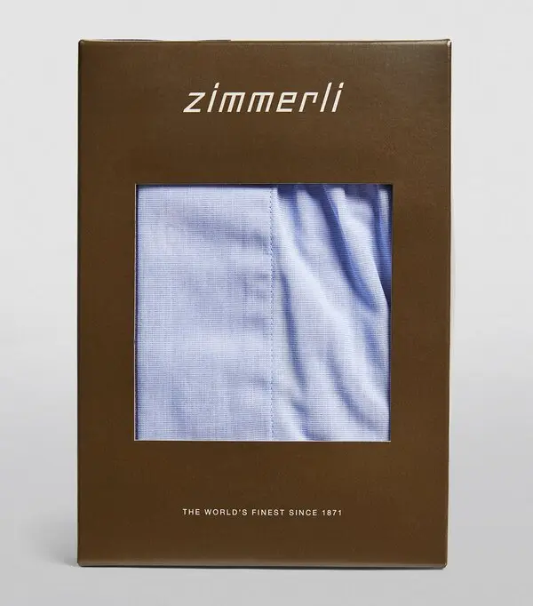 Zimmerli Cotton Woven Boxers - Blue