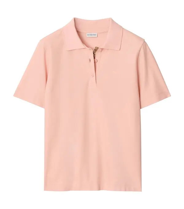 Burberry Cotton Ekd-embroidered Polo Shirt