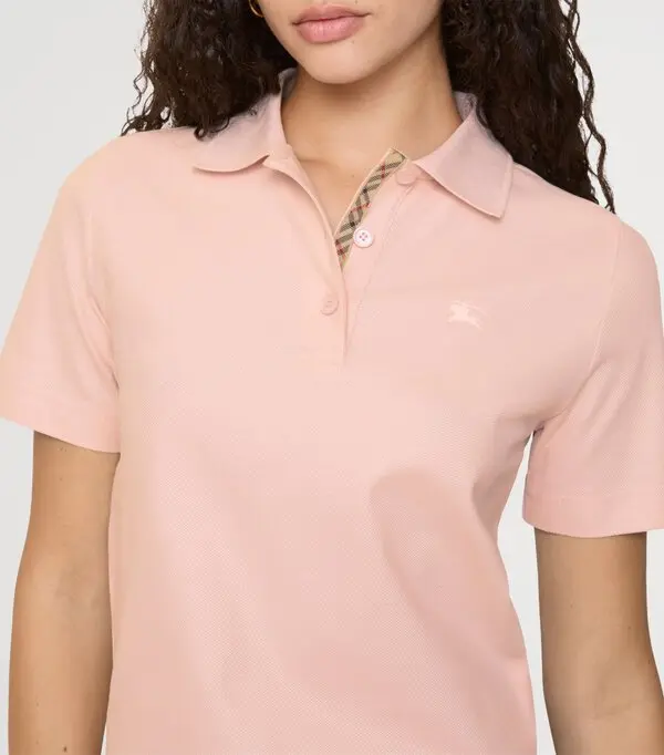 Burberry Cotton Ekd-embroidered Polo Shirt