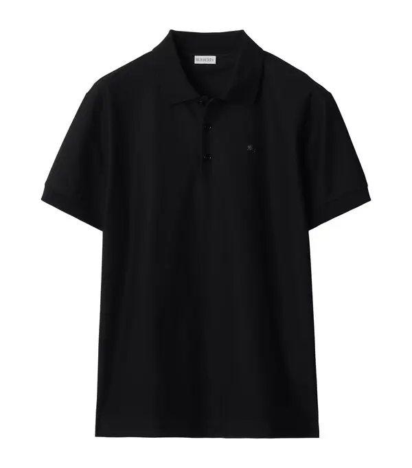 Burberry Cotton Ekd Polo Shirt - Black