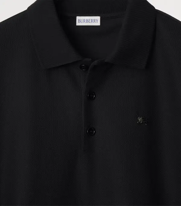 Burberry Cotton Ekd Polo Shirt - Black