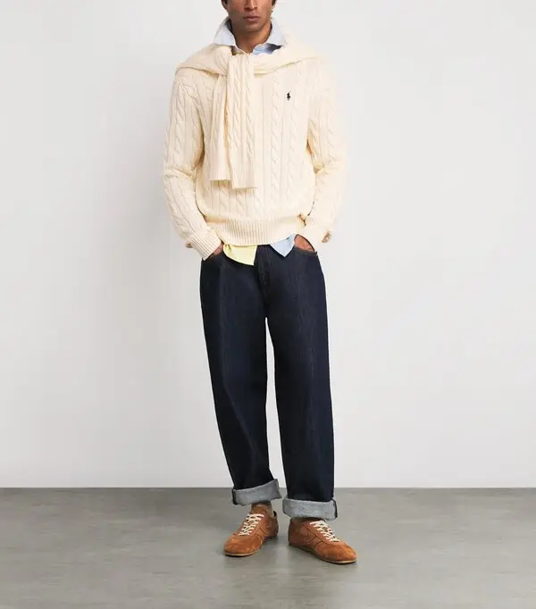 Polo Ralph Lauren Cotton Cable-knit Sweater - Beige