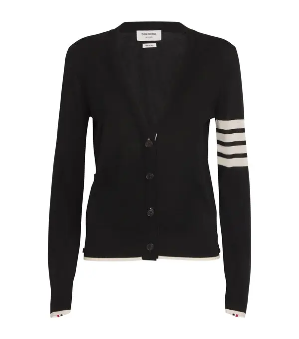 Thom Browne Virgin Wool Striped Cardigan