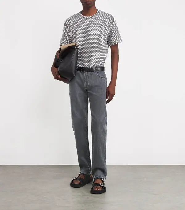 Giorgio Armani Stretch-cotton Straight Jeans - Grey