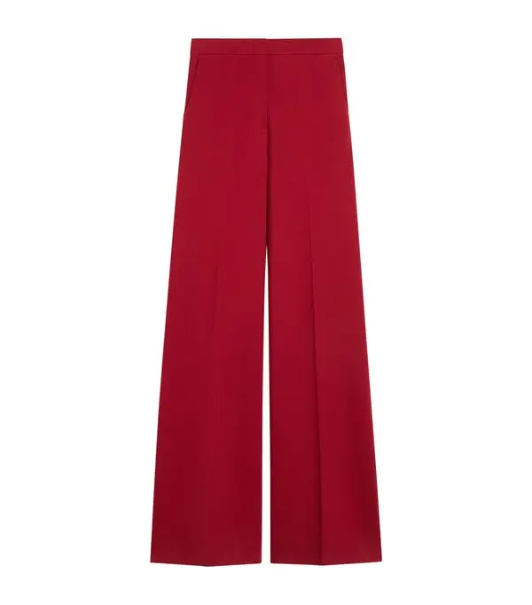 Max Mara Jersey Wide-leg Trousers - Red