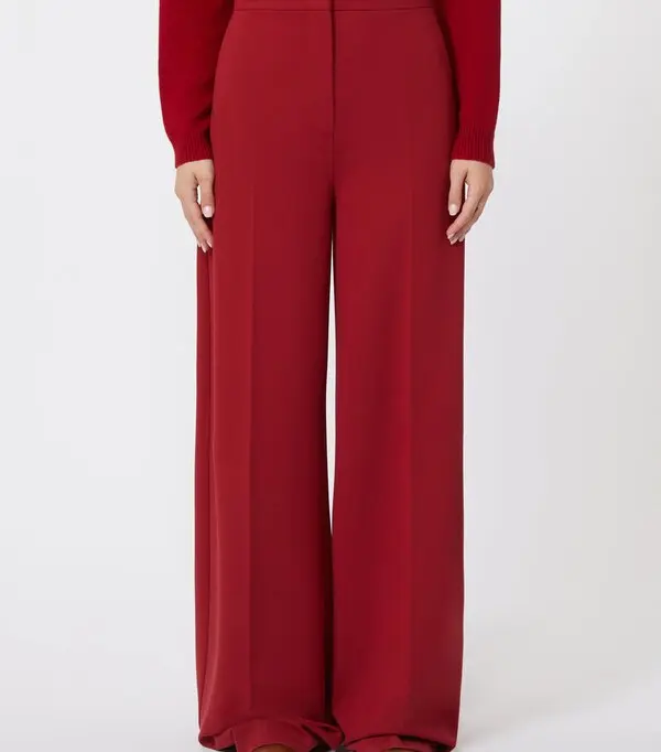 Max Mara Jersey Wide-leg Trousers - Red
