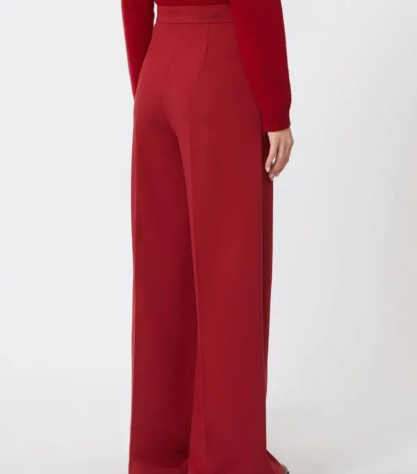Max Mara Jersey Wide-leg Trousers - Red